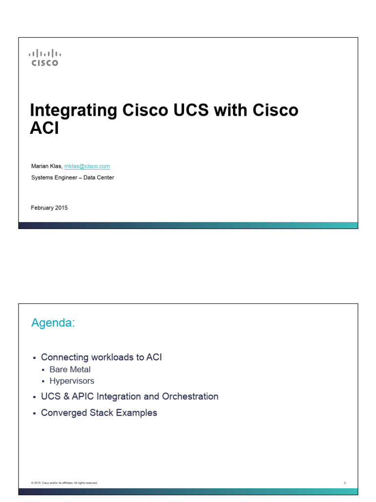 UCS_and_ACI_Integration | PDF | Virtual Machine | Hyper V