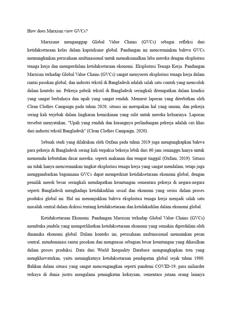 How Does Marxism View GVCs | PDF | Politik