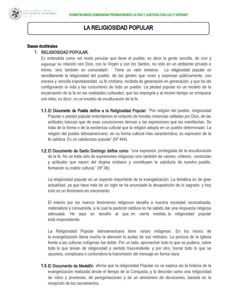 Religiosidad Popular y Fe Latina | PDF | María, madre de Jesús | eucaristía