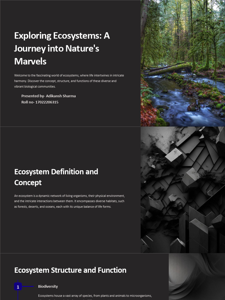 Exploring Ecosystems a Journey Into Natures Marvels | PDF | Ecosystem ...