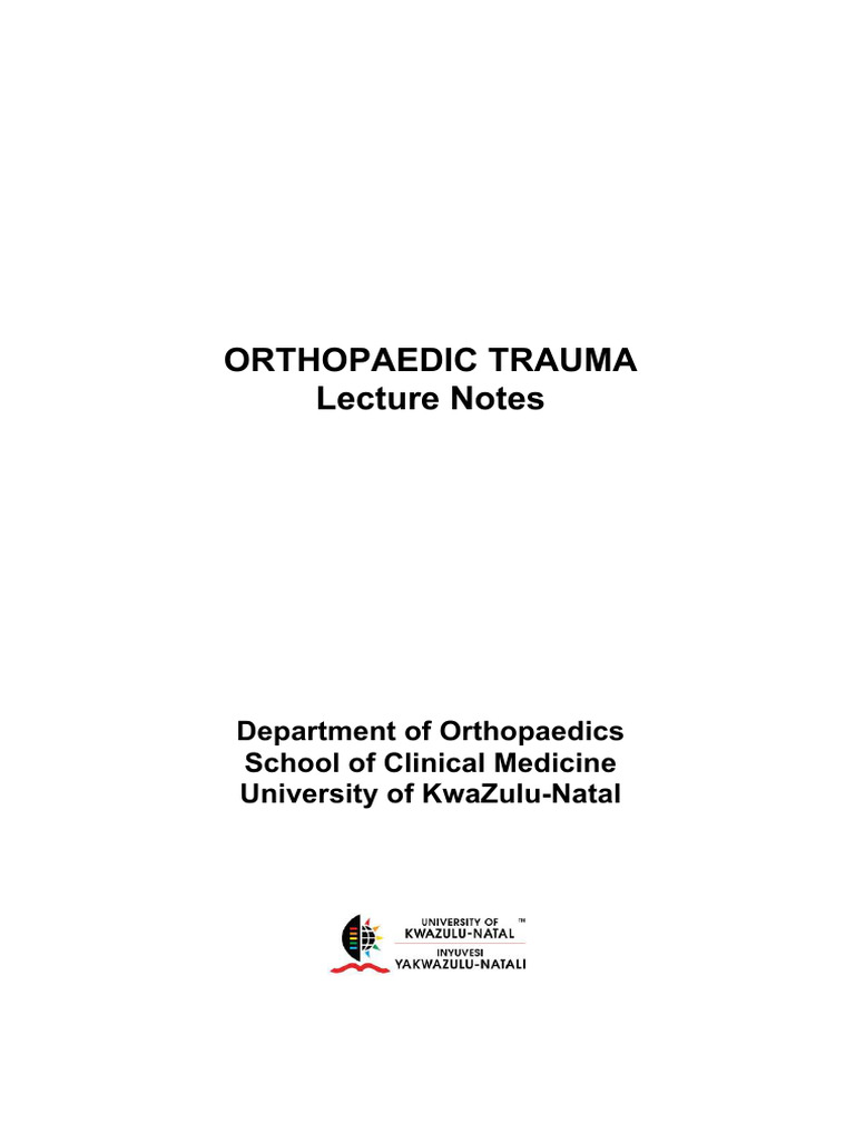 Orthopaedic Trauma Lecture Notes | PDF | Hip | Anatomical Terms Of Motion