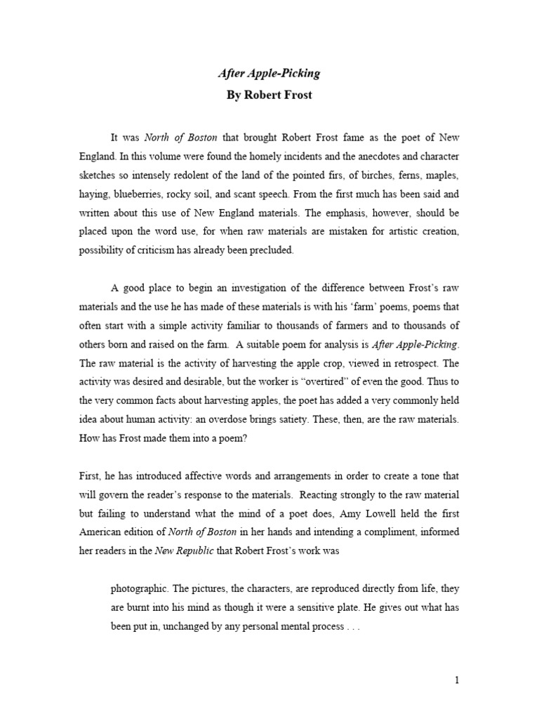 Notes On Frost's Apple-Picking | PDF | Sleep