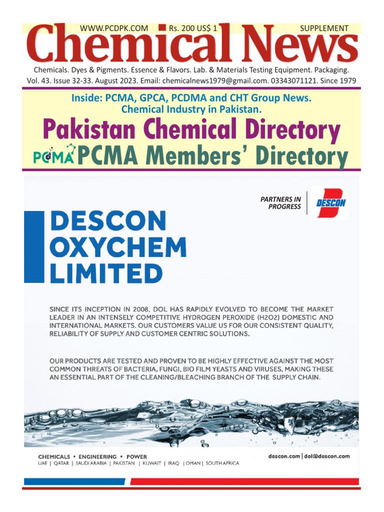 Chemical Industry PCMA Members Directory | PDF | Chemical Industry | Lahore