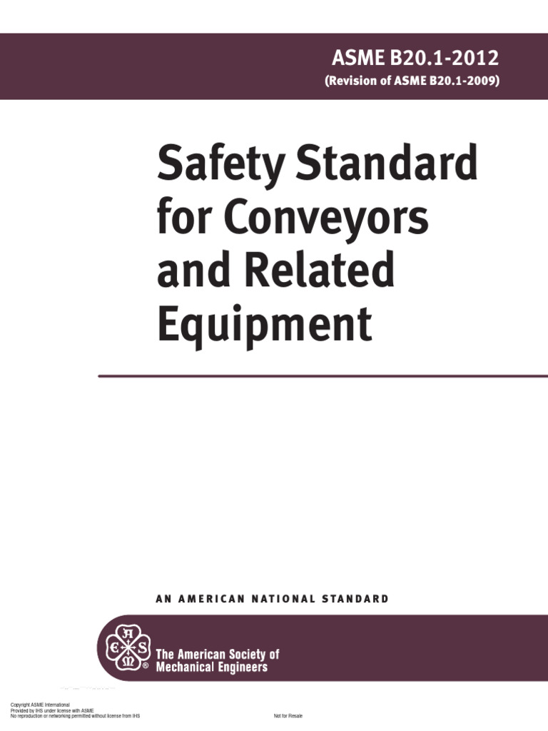 ASME_B20_1_2012_Safety_Standard | PDF | Belt (Mechanical) | Elevator