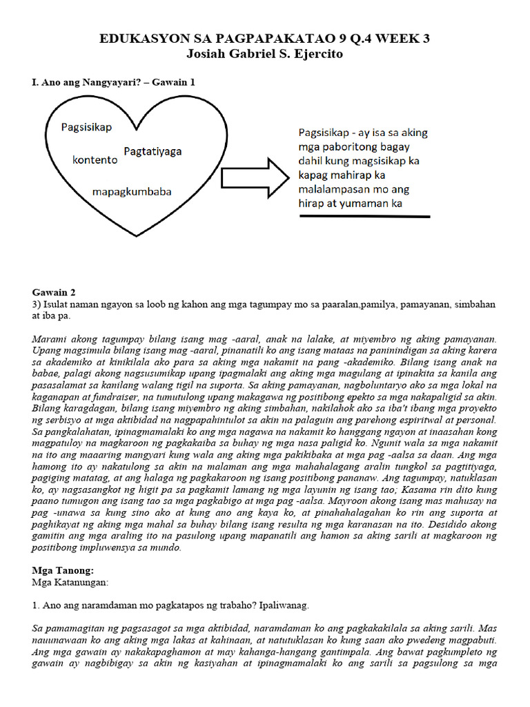 Ejercito Esp Q4 Week 3 | PDF