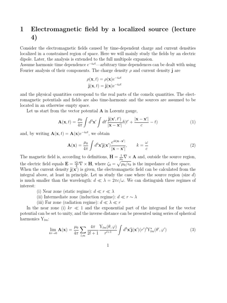 Lect 02 | PDF | Dipole | Scattering