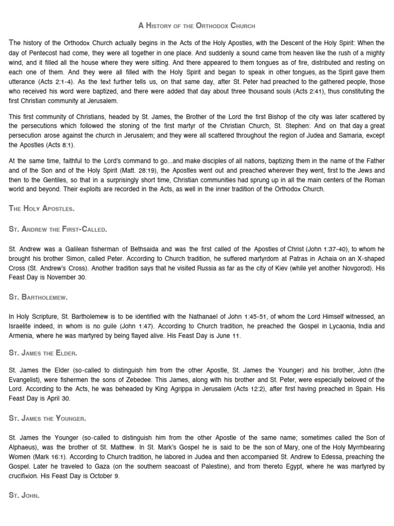 History-A History of The Orthodox Church | PDF | Paul The Apostle ...