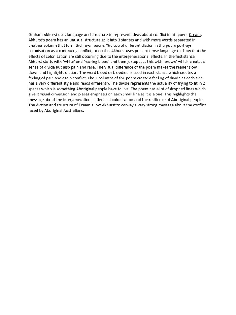 Graham Akhurst Uses Language and Structure To Represent Ideas About ...