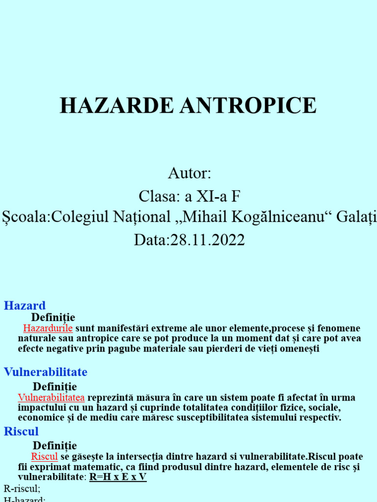 Hazarduri Antropice | PDF