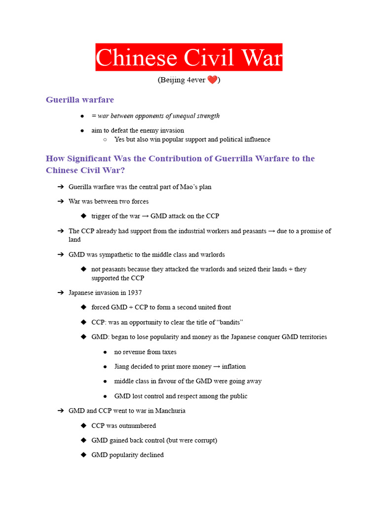 Chinese Civil War | PDF | Chinese Civil War | Kuomintang