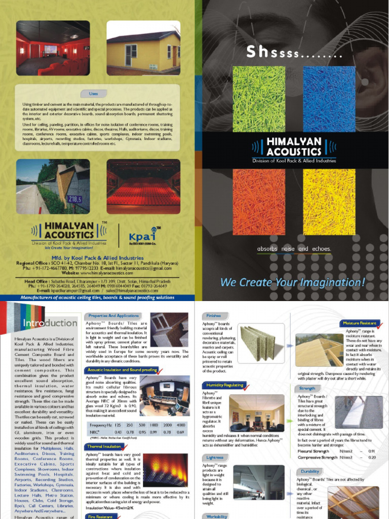 Himalyan Acoustics Brochure | PDF