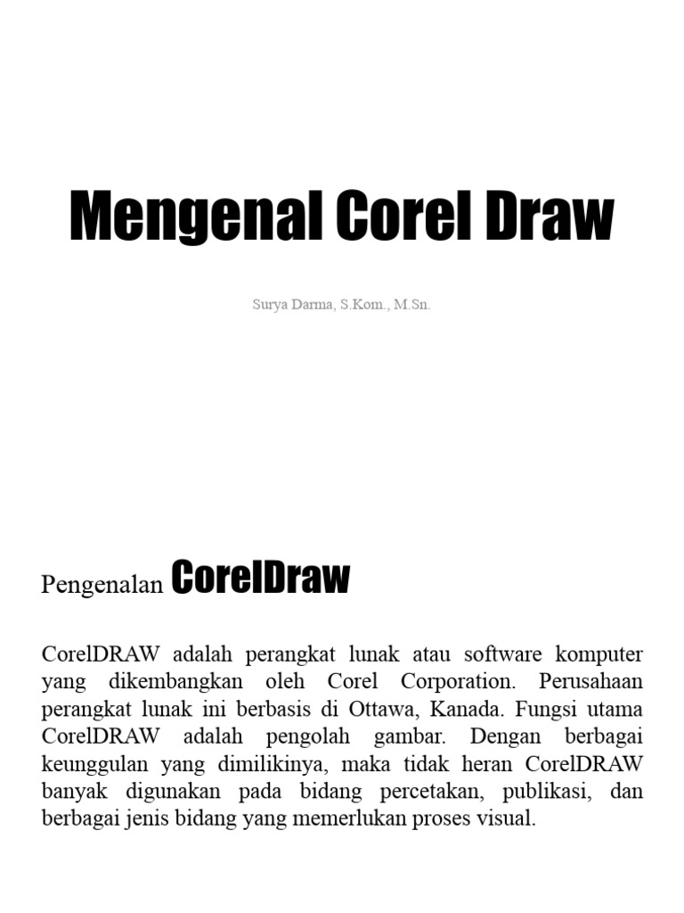 Mengenal Corel Draw | PDF