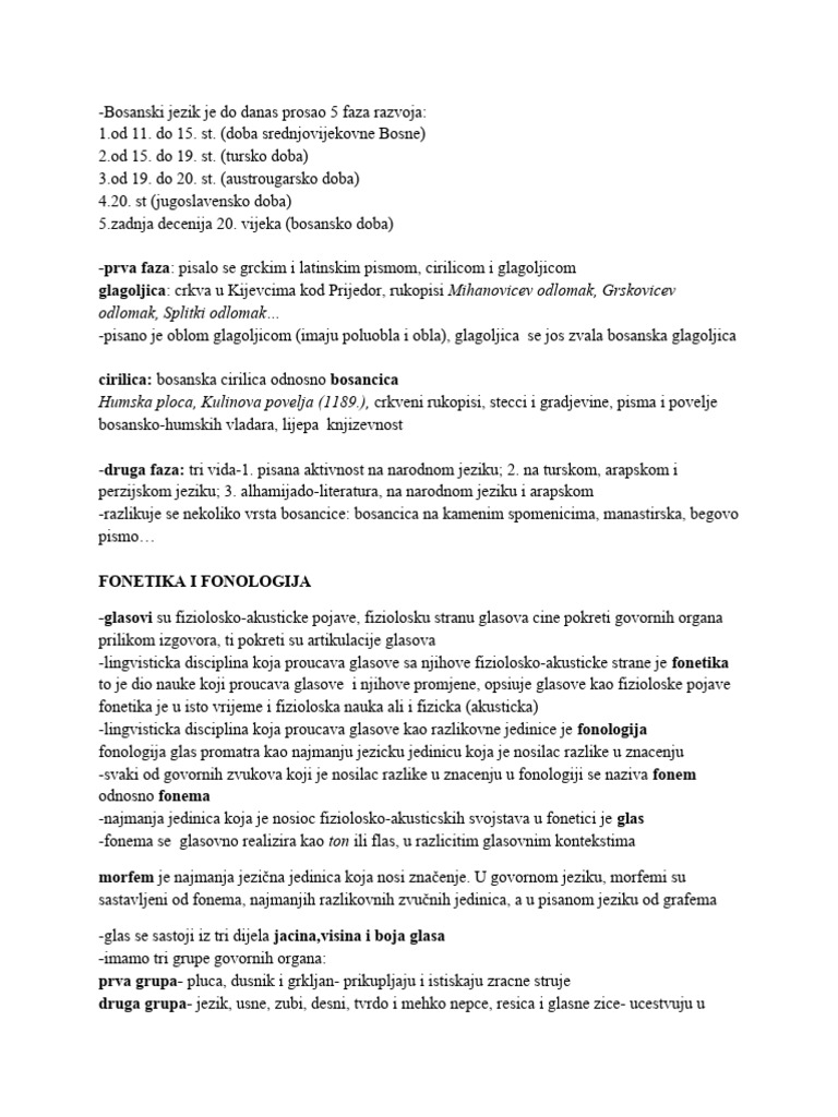 Bosanski Jezik | PDF