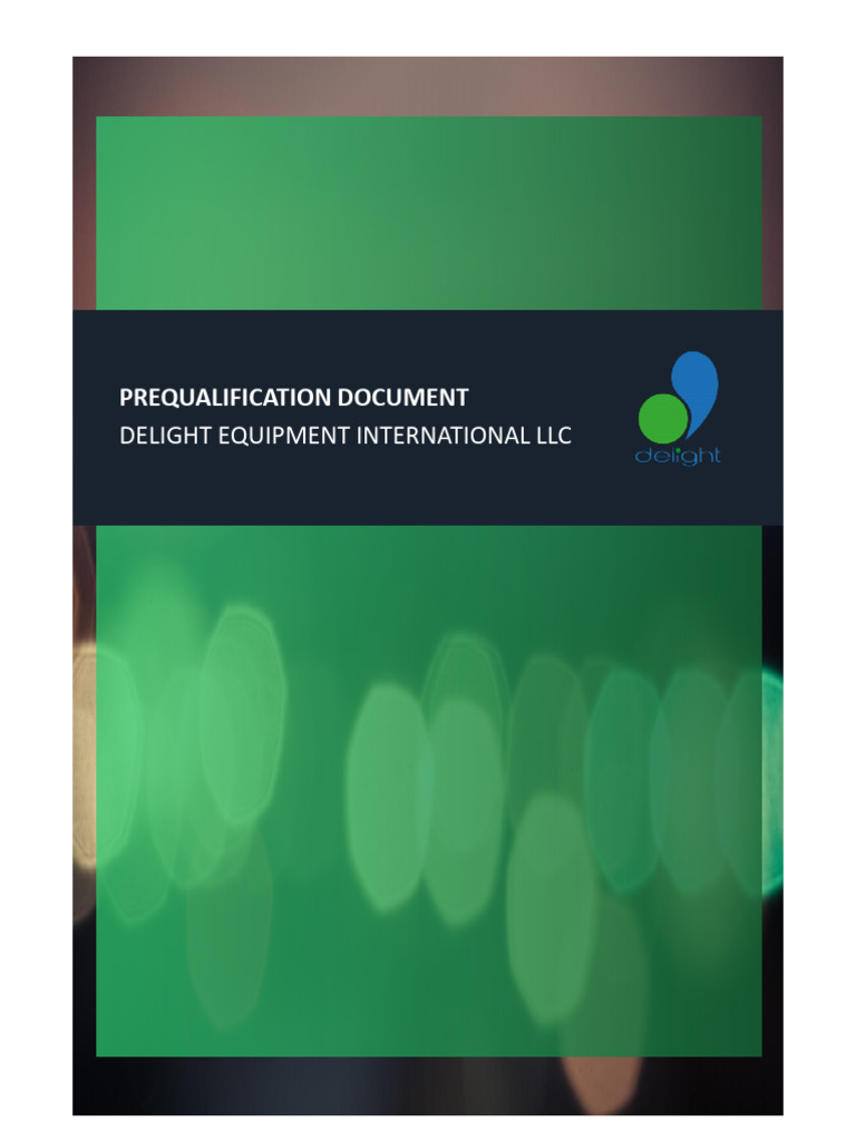 Delight Equipment SEO Prequalification | PDF | Occupational Safety And ...