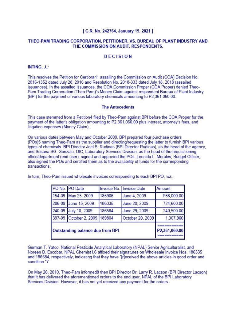 Case Money Claims Theo-Pam Vs BPI | PDF | Lawsuit | Attorney's Fee