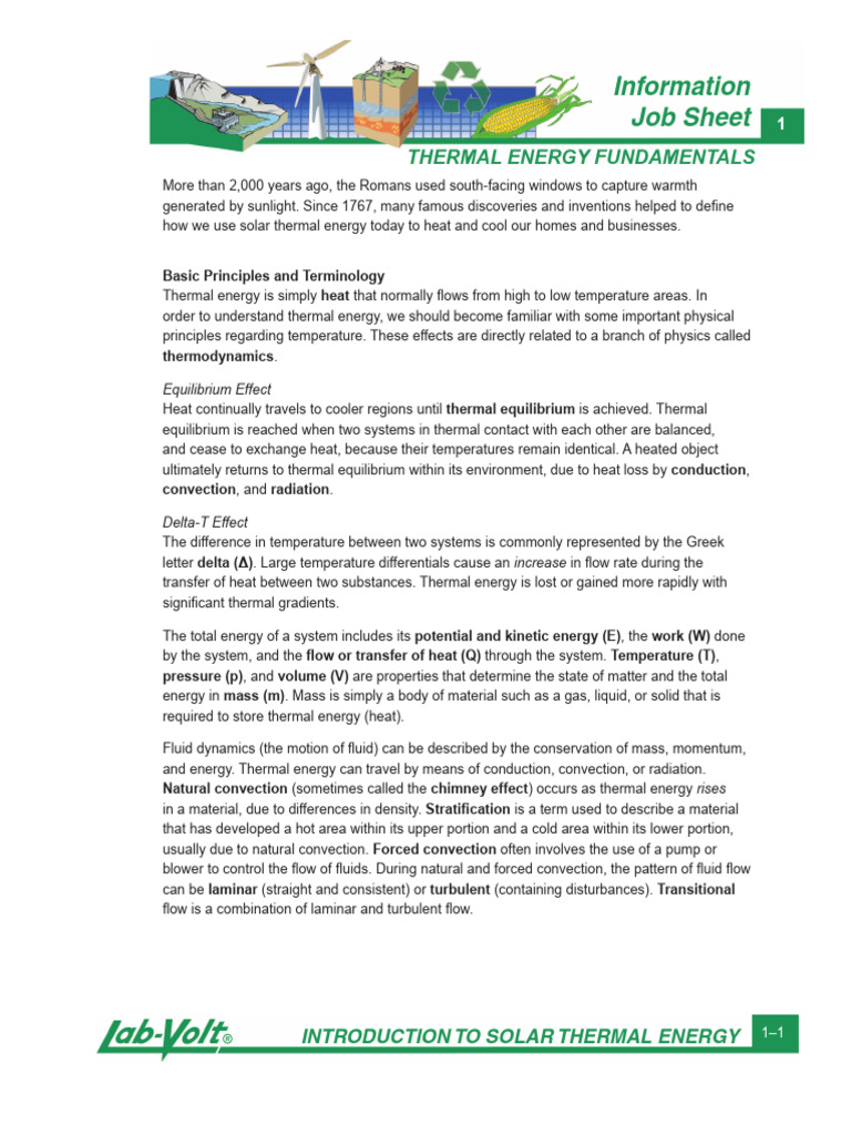 Intro To Solar Thermal Lab Volt Book With Job Sheets | Download Free ...