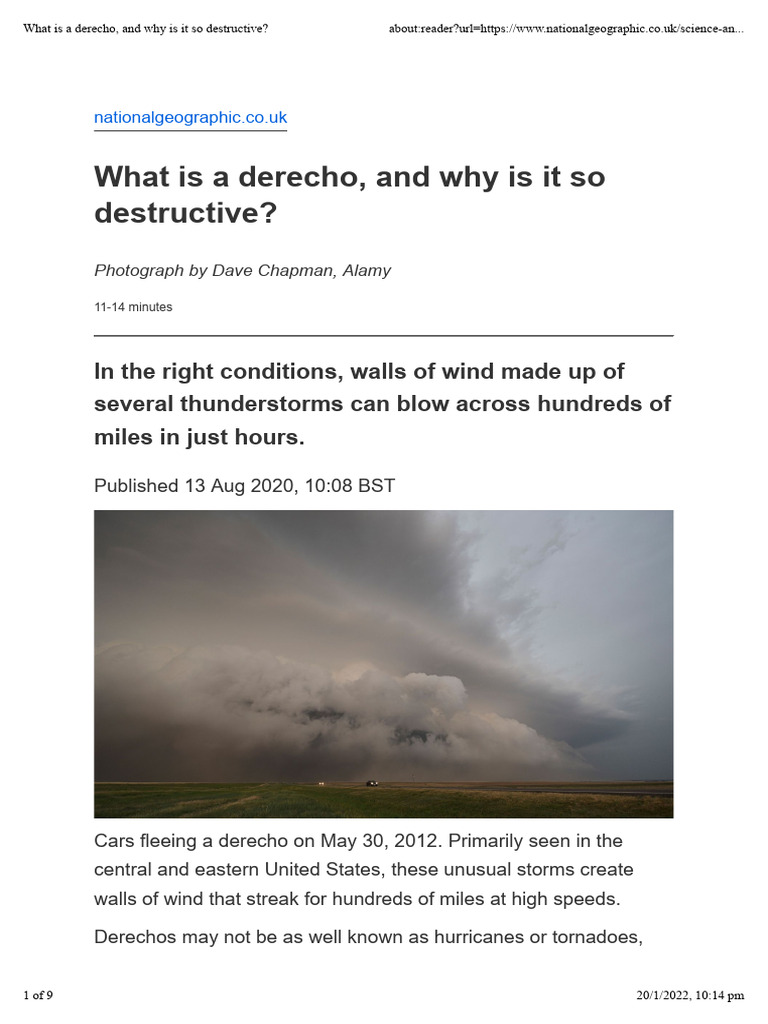 What Is A Derecho, and Why Is It So Destructive | PDF | Thunderstorm ...
