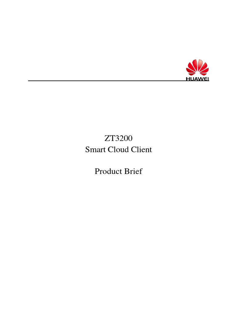 E02 ZT3200 Product Brief | PDF | Usb | Cloud Computing