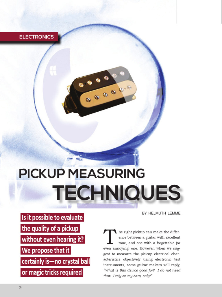 Pickup Measuring Technique | PDF | Resonance | Inductor