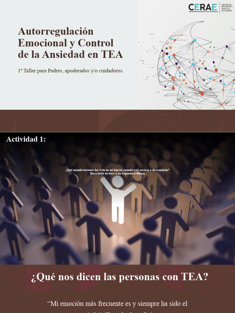 Autorregulación Emocional y Control de La Ansiedad en TEA | PDF | Las ...