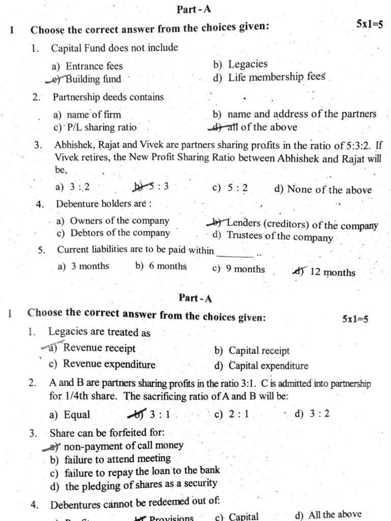 Accountancy MCQ'S 2023 | PDF