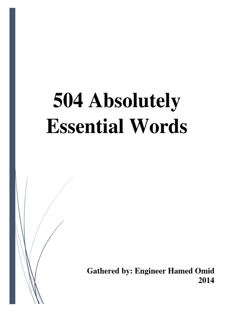 504 Essential Vocabulary Words Guide | PDF