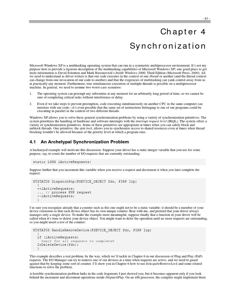 Programming The Microsoft Windows Driver Model 2nd Edition (101-200) | PDF | Thread (Computing ...