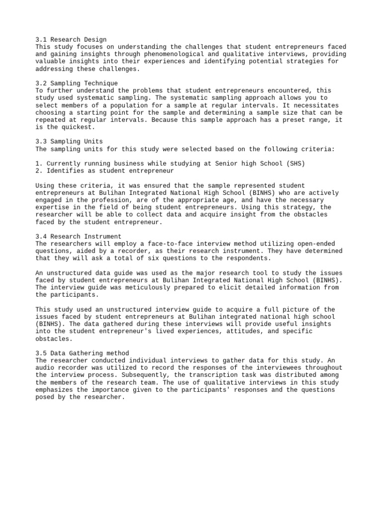 Chap 3 | PDF | Interview | Sampling (Statistics)