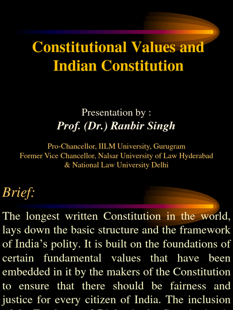 2.constitutional Values and Indian Constitution | PDF | Justice | Crime ...