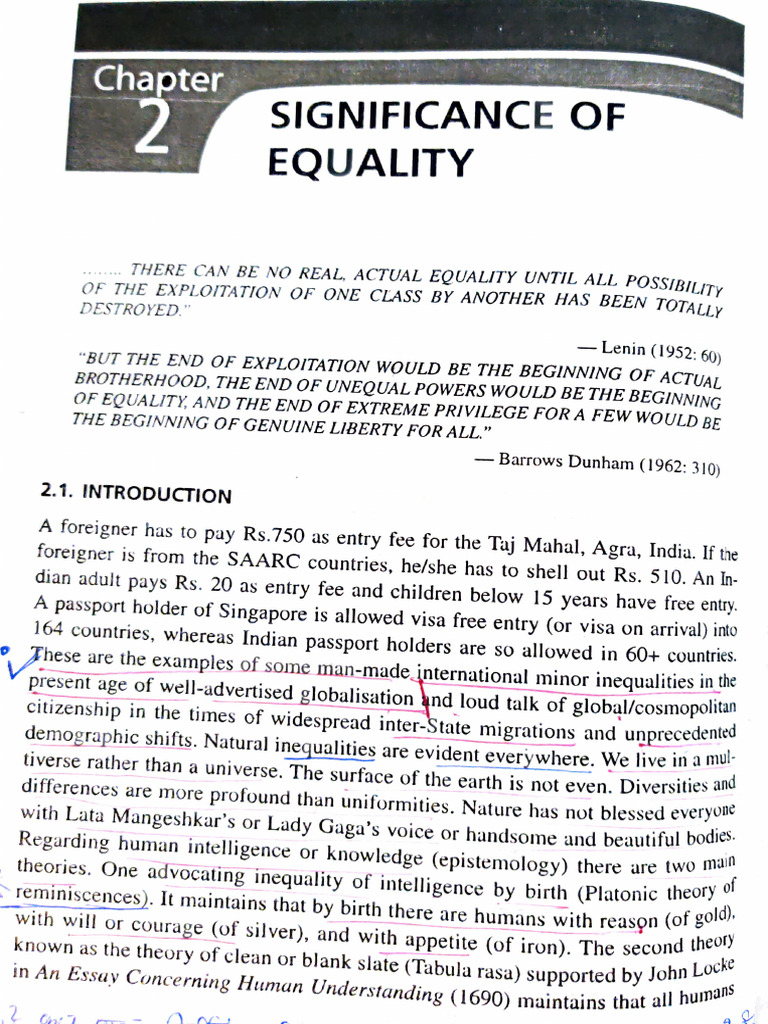 Significance of Equality | PDF | Equal Opportunity | Egalitarianism