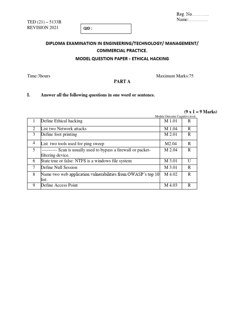 Diploma Examination in Engineering/Technology/ Management/ Commercial ...