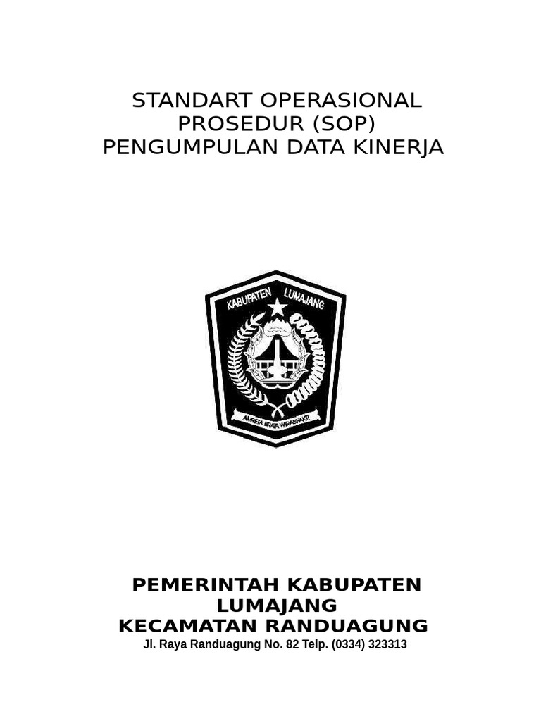 SOP Data Kinerja Randuagung | PDF