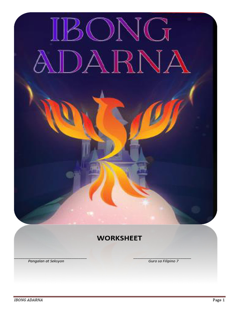 IBONG ADARNA WORKSHEET Part 4 | PDF