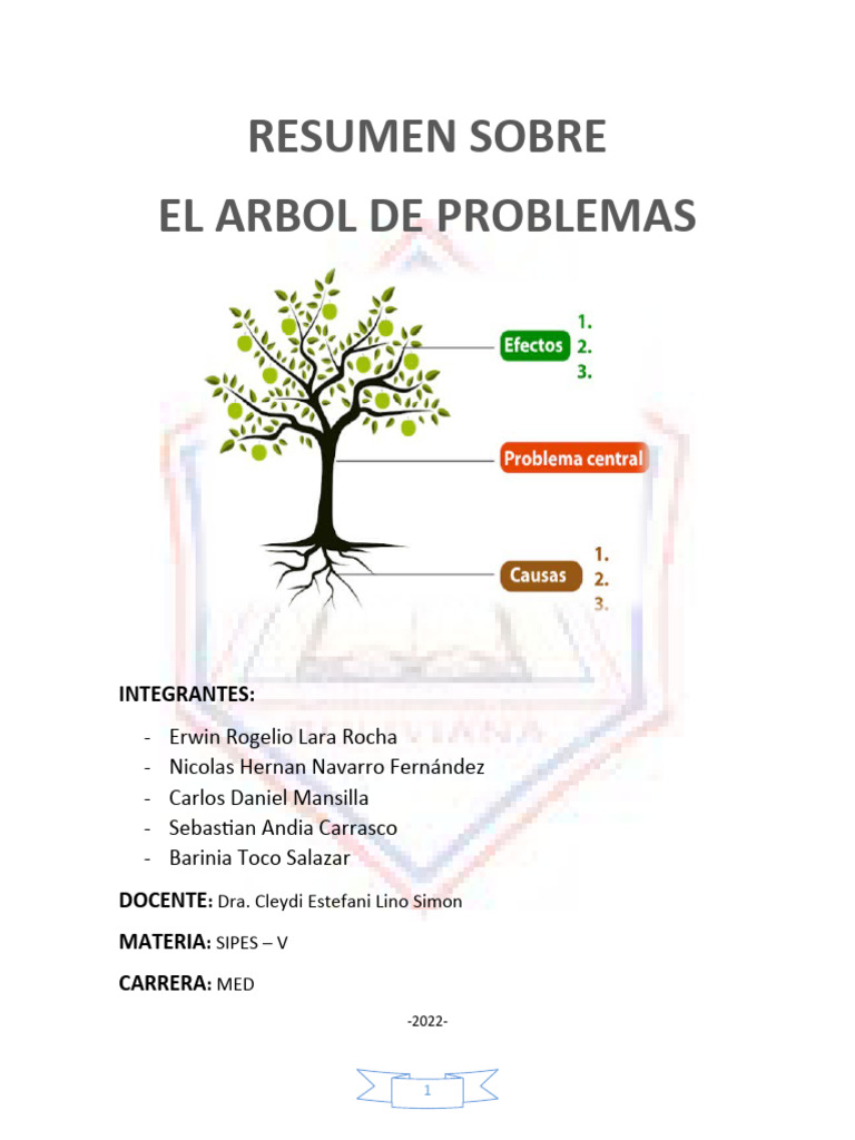 Arbol de Problema | PDF