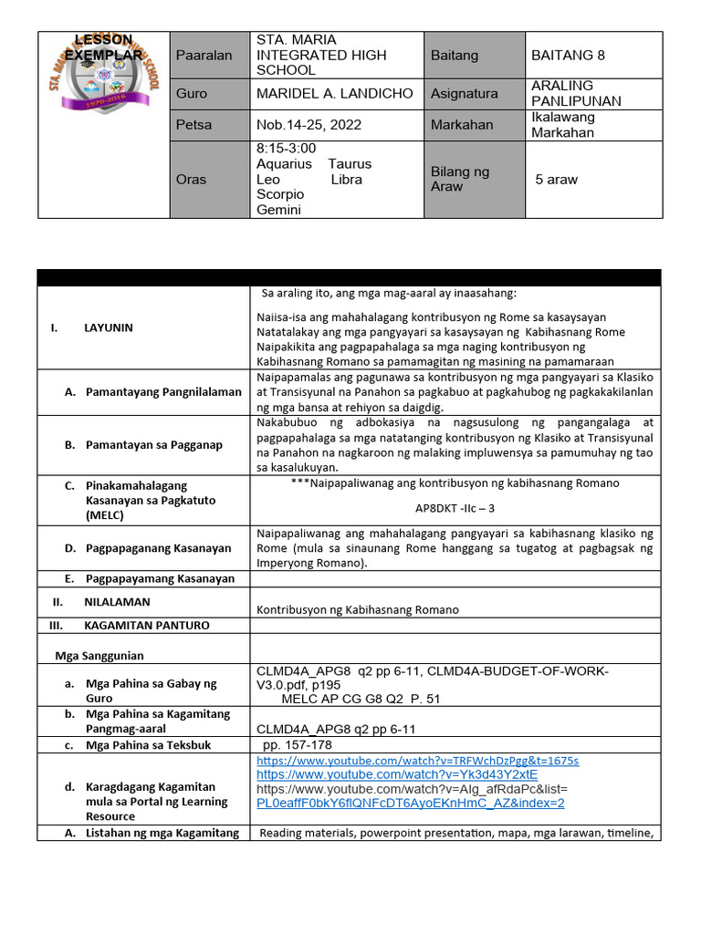 LE-AP 8 Q2 Week 2 | PDF