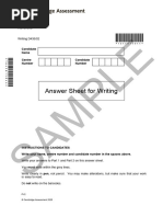 Answer Sheet CAE | PDF