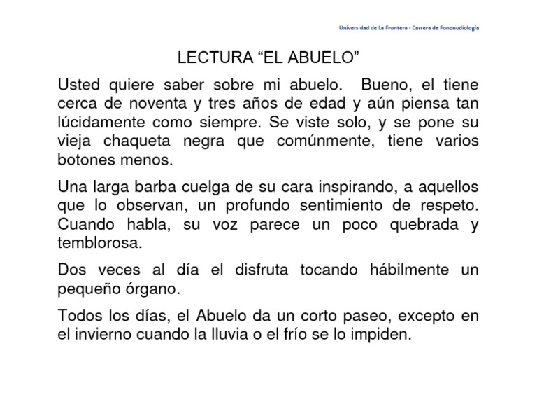 Texto El Abuelo | PDF | Poesía