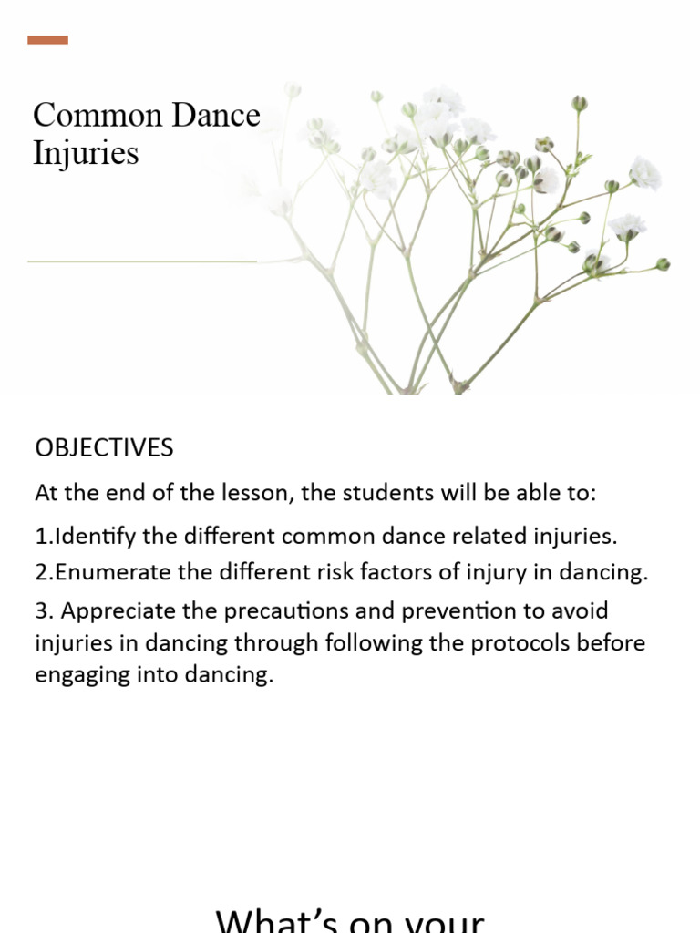 Common Dance Injuries | PDF | Knee | Foot