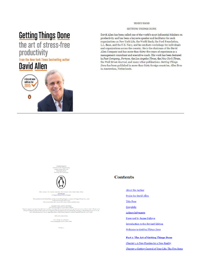 Getting Things Done David Allen Cap 1 y 2 | PDF