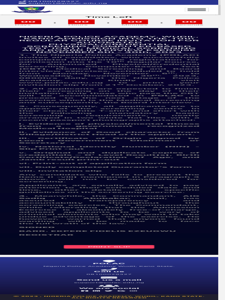 Nigeria Police Force Admission Portal NPF | PDF | Justice | Crime & Violence