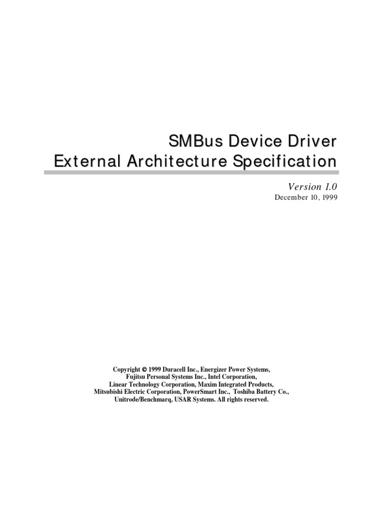 Smbus Driver Ext Arch10 | PDF | Computer Data | Computing