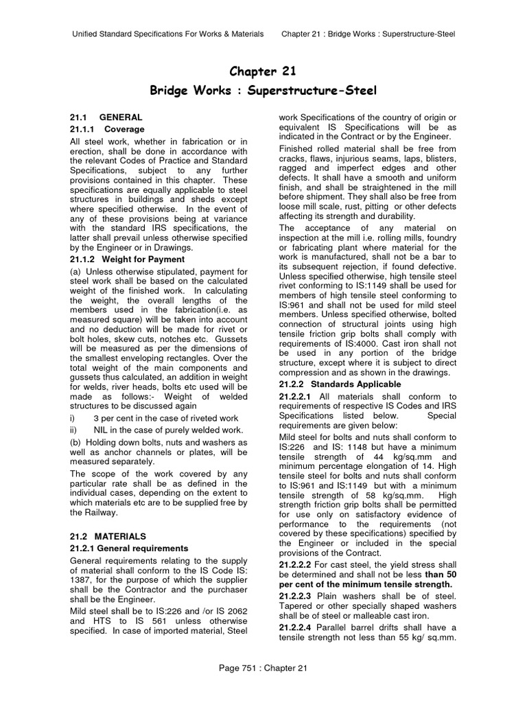 Bridge Works Superstructure-Steel | PDF | Construction | Welding