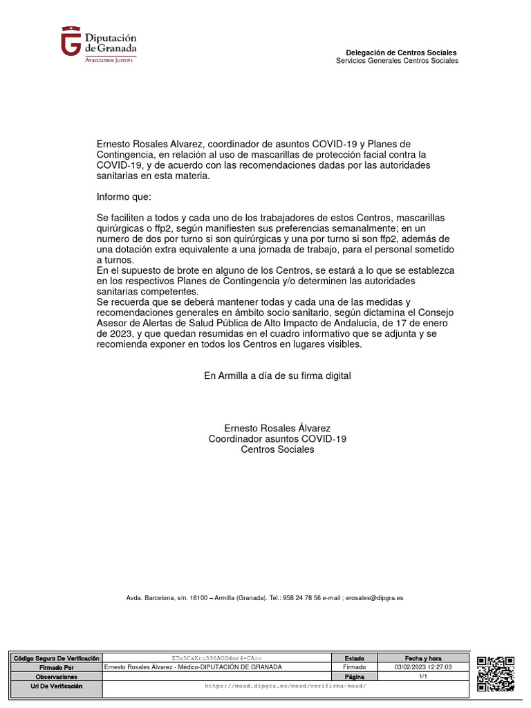 Recomendaciones Emanadas Del 17 de Enero 2023 | PDF