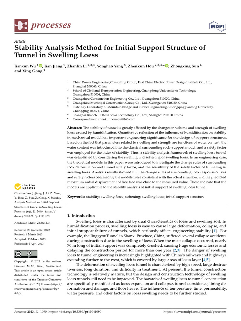 Stability Analysis Method For Initial Support Stru | PDF | Stress ...