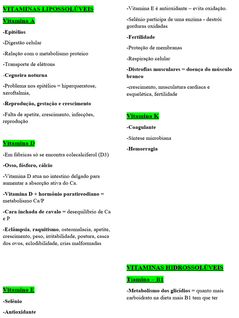 Tabelas Pdf Vitamina Músculo Esquelético