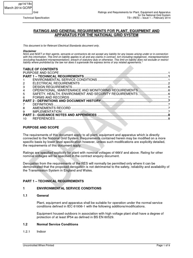 32460-2. RES Issue 2 2014 Proposal Consolidated Specific Requirements Documents - 0 | PDF ...