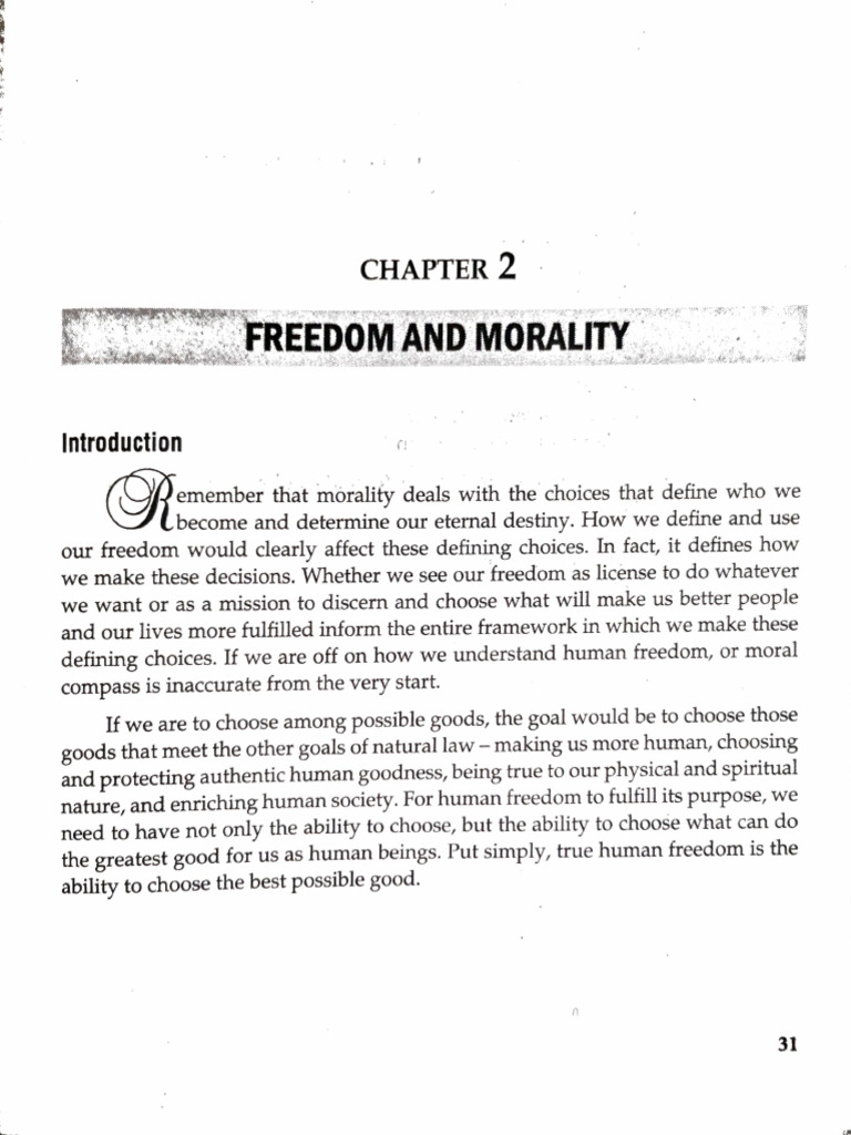 Chap 2 Freedom and Morality Pages 31 40 | PDF