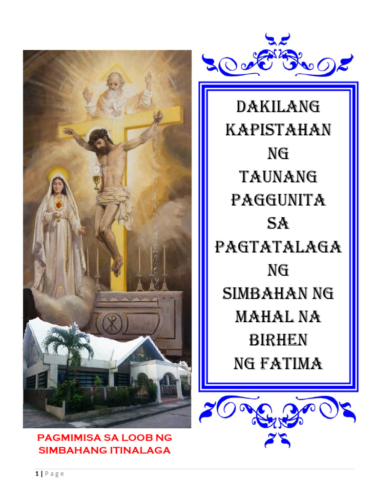 Pagmimisa Sa Taunang Paggunita Sa Pagtatalaga NG Simbahan at Dambana ...