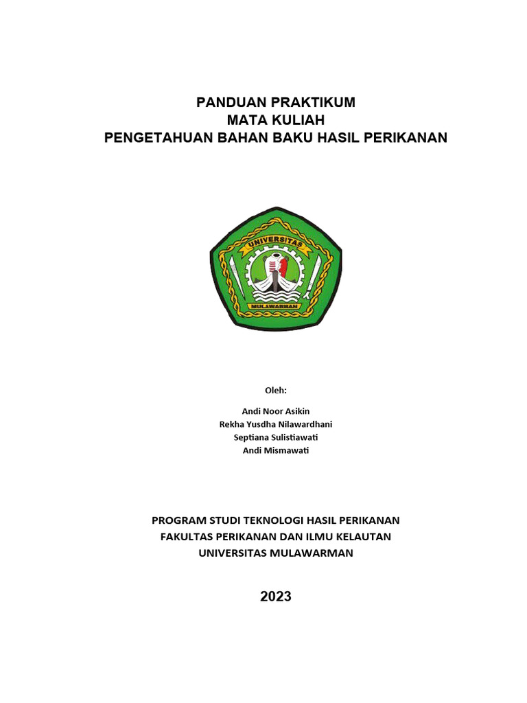 Panduan Praktikum MK. PENGETAHUAN BAHAN BAKU HASIL PERIKANAN | PDF