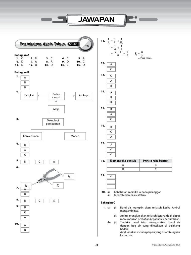 Jawapan: Pentaksiran Akhir Tahun | PDF